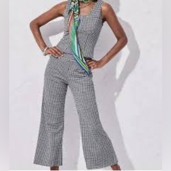 CAbi | Pants & Jumpsuits | Cabi Bombshell Black White Gingham Set ...